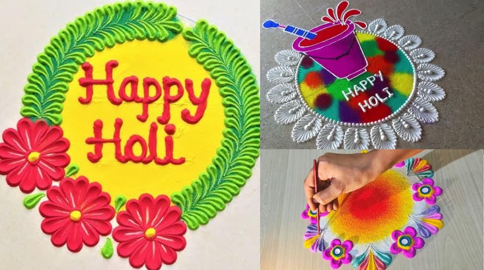 Holi Decoration Rangoli Designs 2025: Beautiful And Trendy Rangoli ...