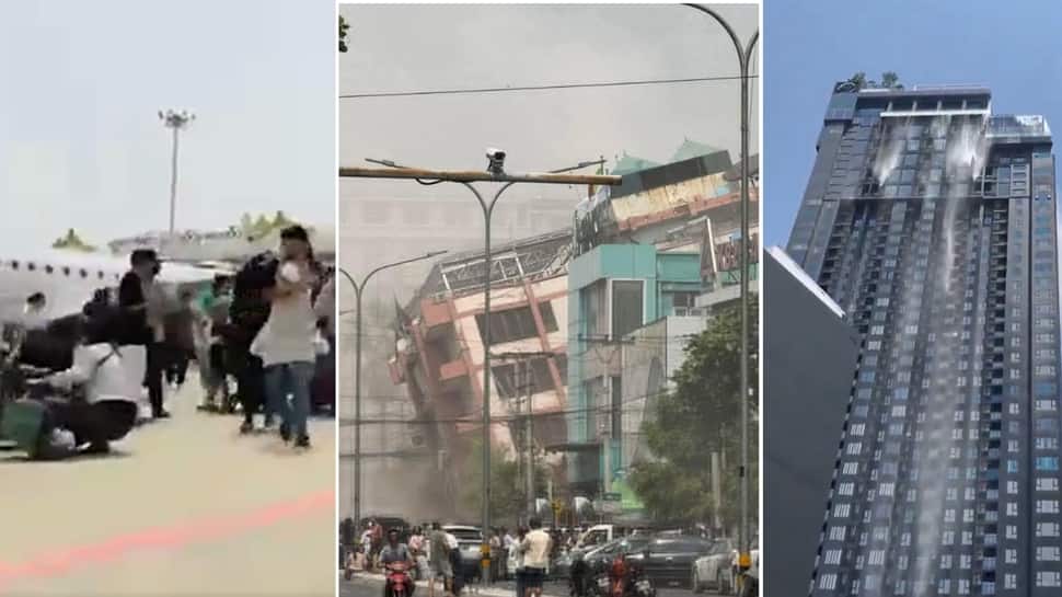 Myanmar Earthquake Shocking Videos: Trembling Ground, Shaking Vehicles ...