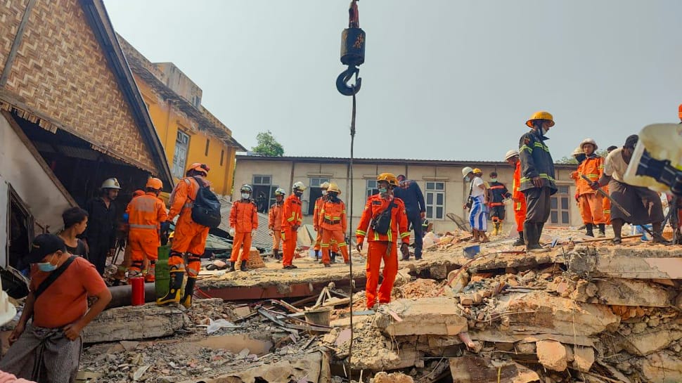 Indian NDRF Recovers 7 Bodies In Myanmar Earthquake Aftermath | World News | Zee News