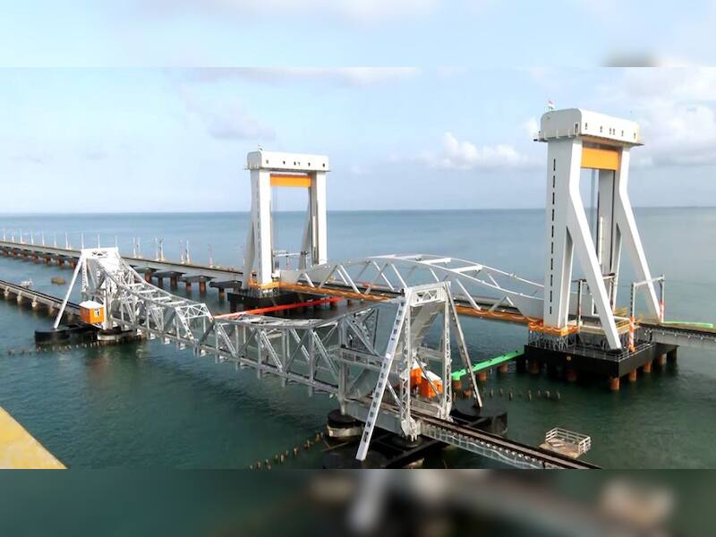 India's First Vertical Lift-Off Pamban Bridge Opens in 5 Minutes; Know ...