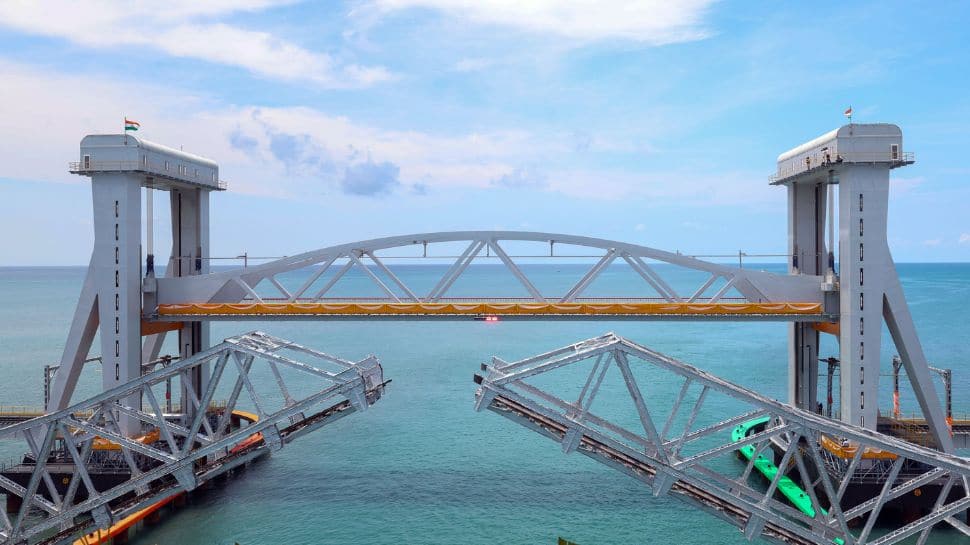 India's First Vertical Lift-Off Pamban Bridge Opens in 5 Minutes; Know ...