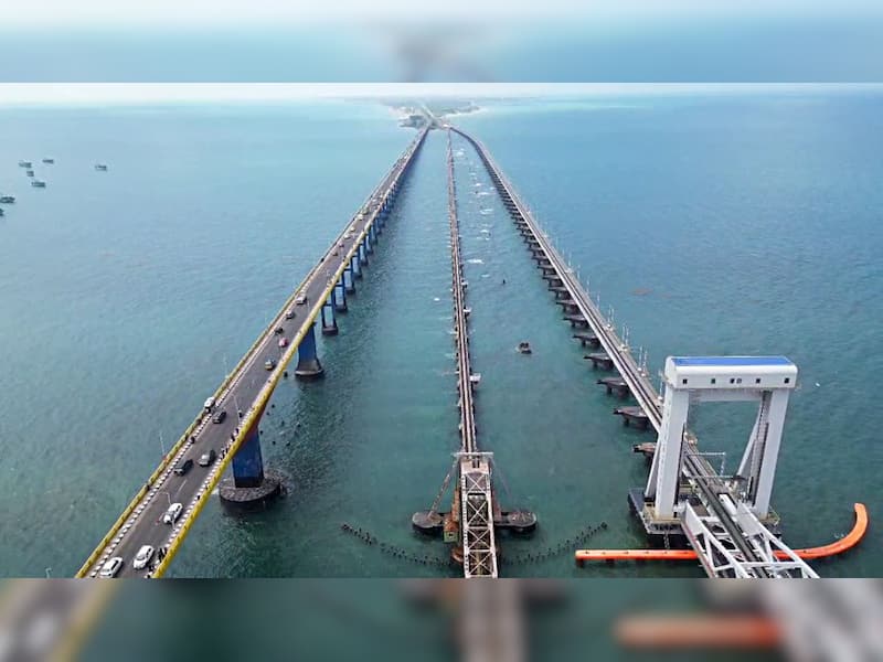 India's First Vertical Lift-Off Pamban Bridge Opens in 5 Minutes; Know ...