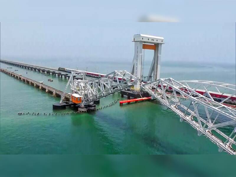 India's First Vertical Lift-Off Pamban Bridge Opens in 5 Minutes; Know ...