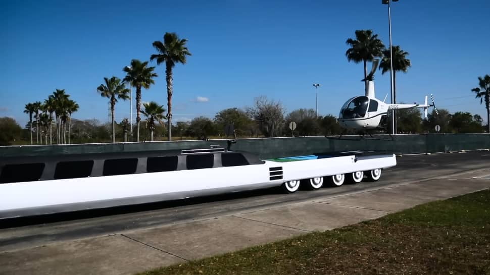 Meet World’s Longest Car: Over 100 Ft Long, Helipad, Golf, Swimming ...