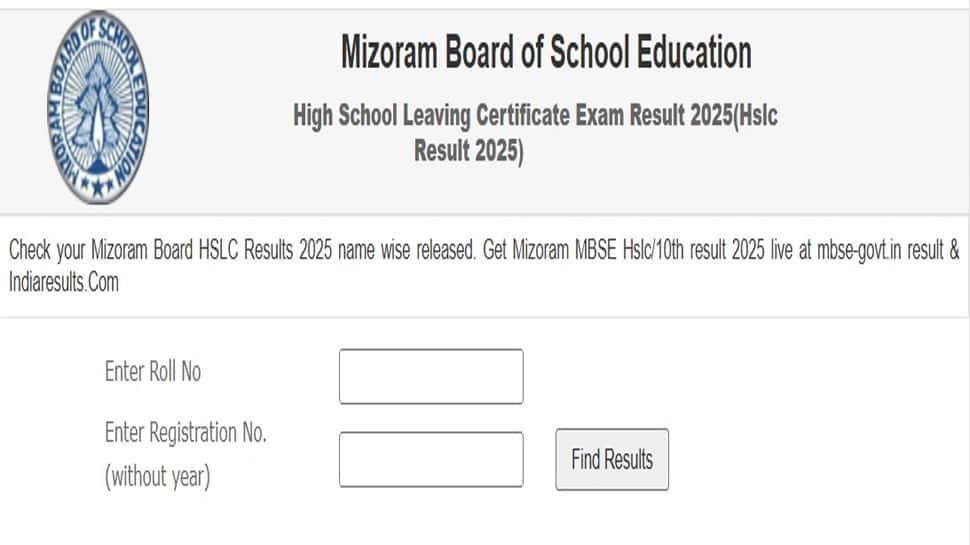 MBSE HSLC Result 2025: Mizoram Board Class 10th Results Declared At ...