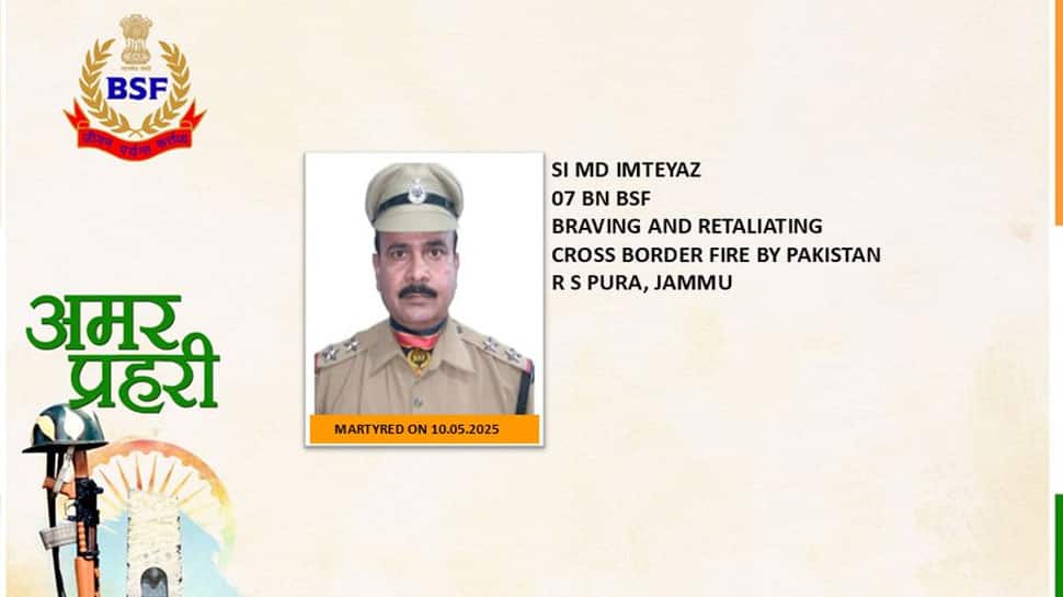 BSF Sub Inspector Md Imteyaz Killed In Cross-Border Firing By Pakistan In RS Pura | India News ...