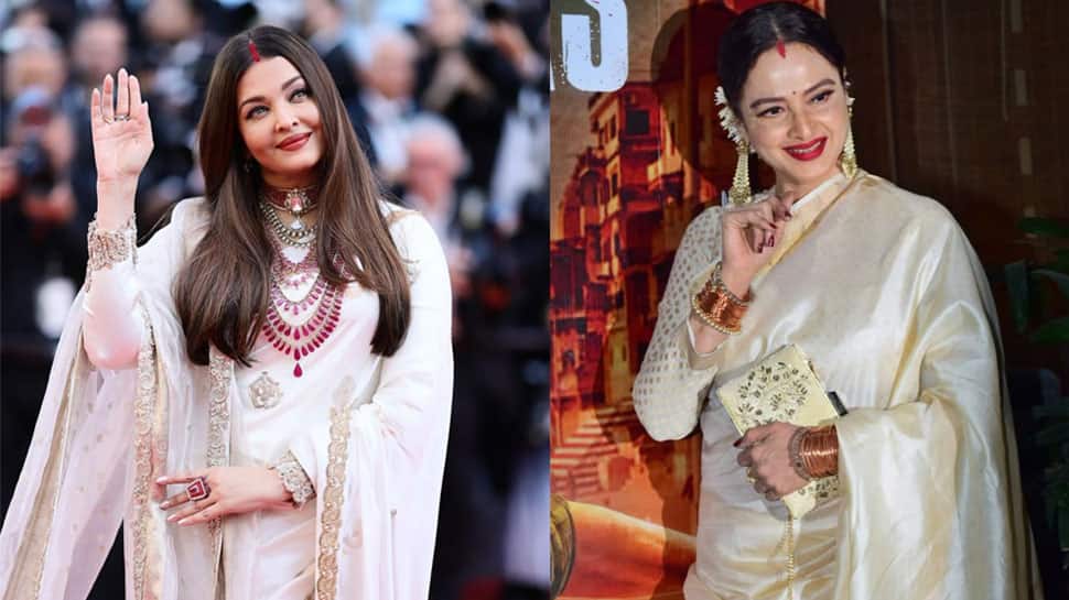 Aishwarya Rai's Bold Red Sindoor White Saree First Look At Cannes 2025 ...