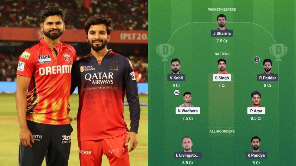PBKS vs RCB Dream11 Prediction IPL 2025: Fantasy Tips, Today's Playing XI, Captain, Vice-Captain ...