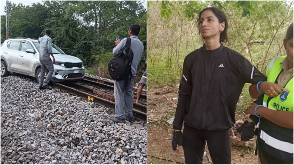 WATCH: Viral Video Shows Woman Driving Car On Telangana Railway Tracks ...