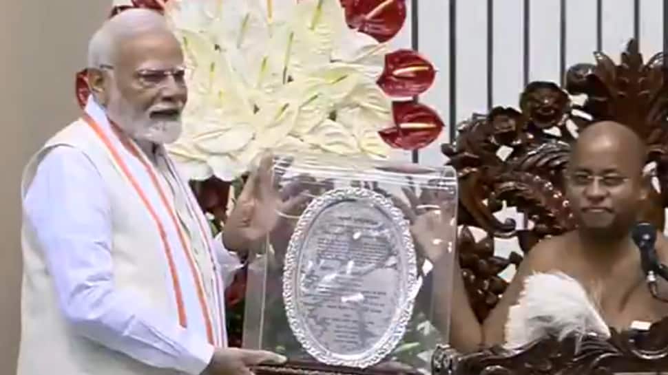 PM Modi Conferred With 'Dharma Chakravarti' Title At Centenary Celebrations Of Acharya Shri 108 ...