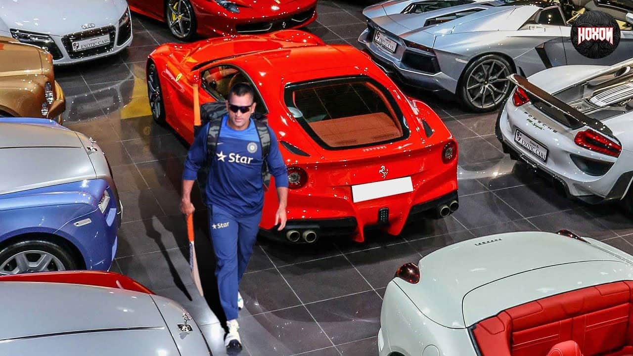 ms dhoni bikes and cars