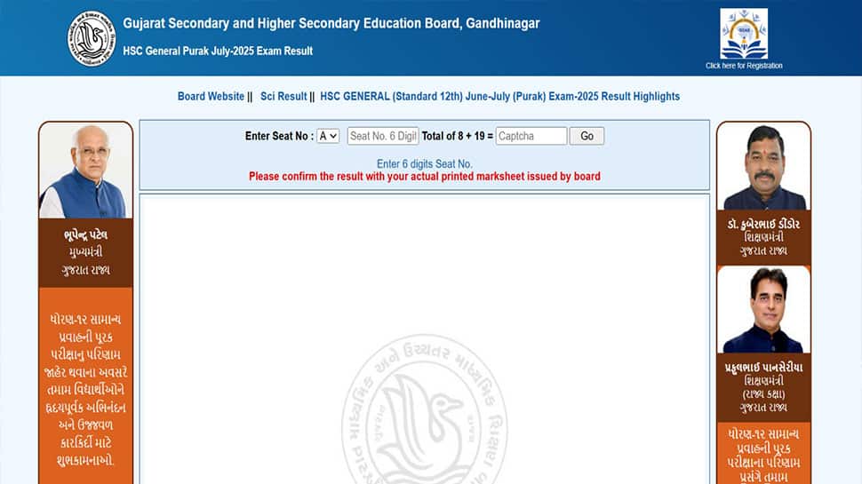 GSEB HSC Supplementary Result 2025: Class 12 General Stream Released At ...