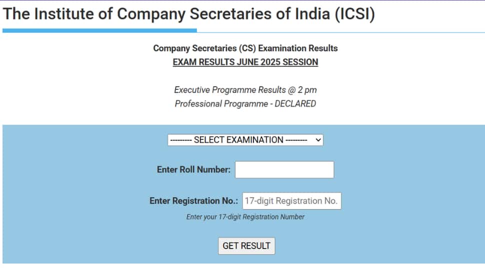 ICSI CS June Result 2025: Professional Results Released At icsi.edu ...