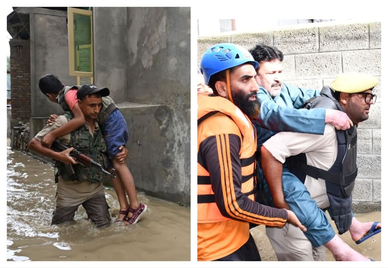 J-K: Srinagar Police Assist In Rescue Efforts As Continuous Rainfall ...