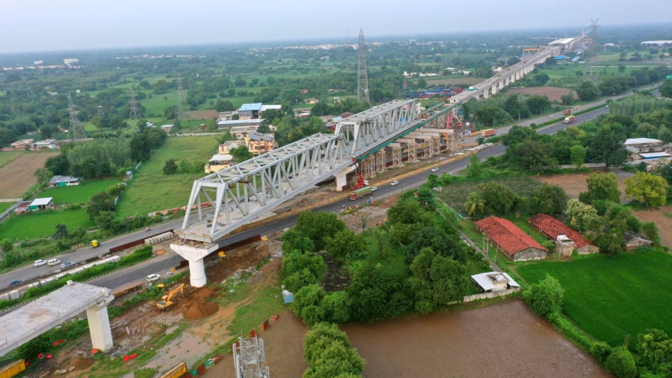 Gujarat: Ninth Steel Bridge Completed For Mumbai-Ahmedabad Bullet Train Project | Mobility News ...