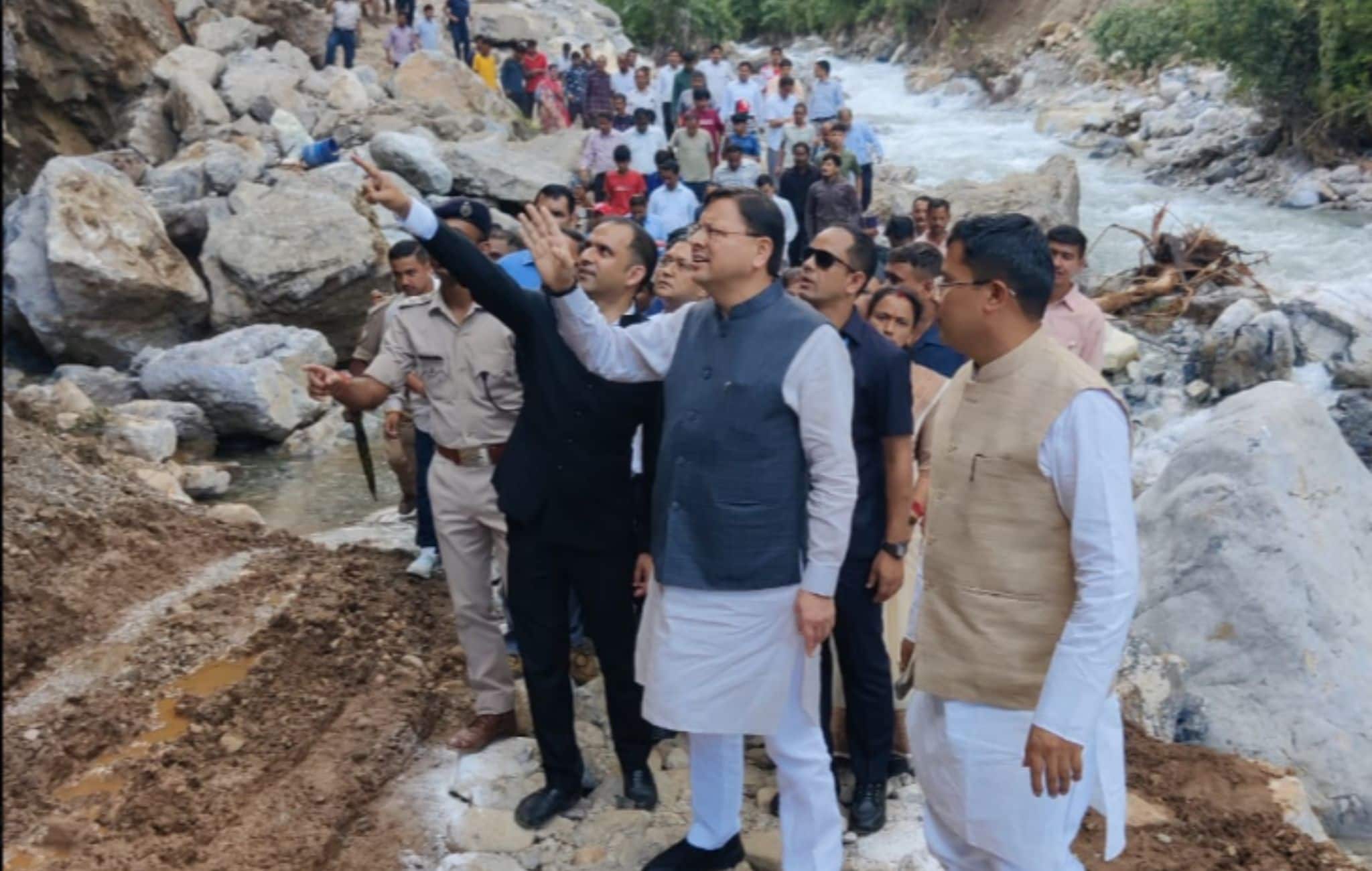 Uttarakhand CM Dhami Visits Kapkot, Promises Relief For Disaster-Hit ...