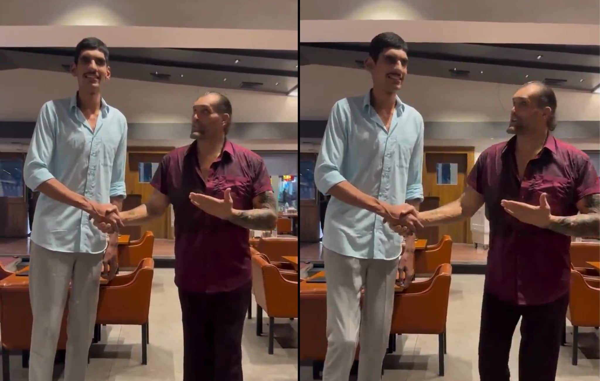Watch Video: WWE Icon Shocked As Meerut Teen Stands Taller Than Great ...