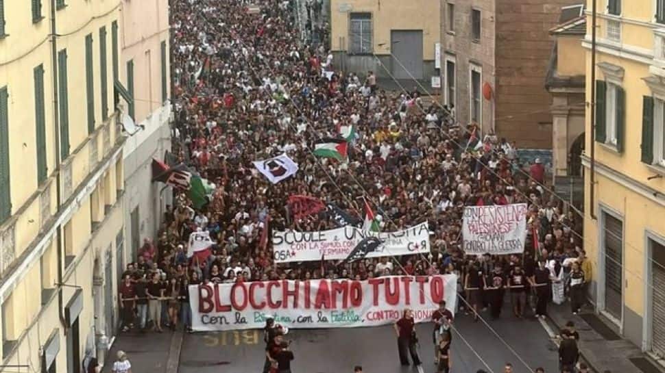 Thousands Protest In Italy For Gaza, PM Meloni Reacts | World News ...