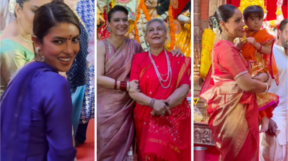 Durga Puja 2025 Celeb Spotting: Priyanka Chopra In India, Kajol, Rani Mukerji, Ranbir Kapoor ...