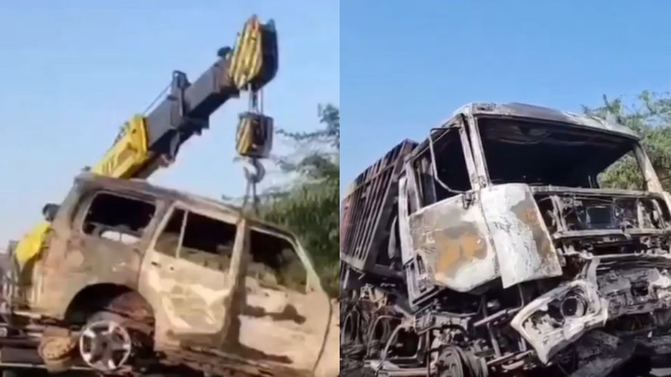 Four Burnt Alive After Scorpio Collides With Trailer In Rajasthan’s ...