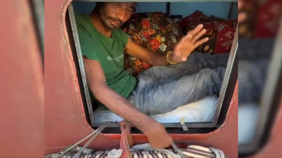 Viral: Man Turns Train Toilet To Temporary Bedroom, Video Triggers ...