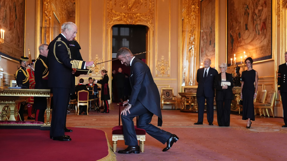 Sir David Beckham: Manchester United Legend Knighted By King Charles At ...