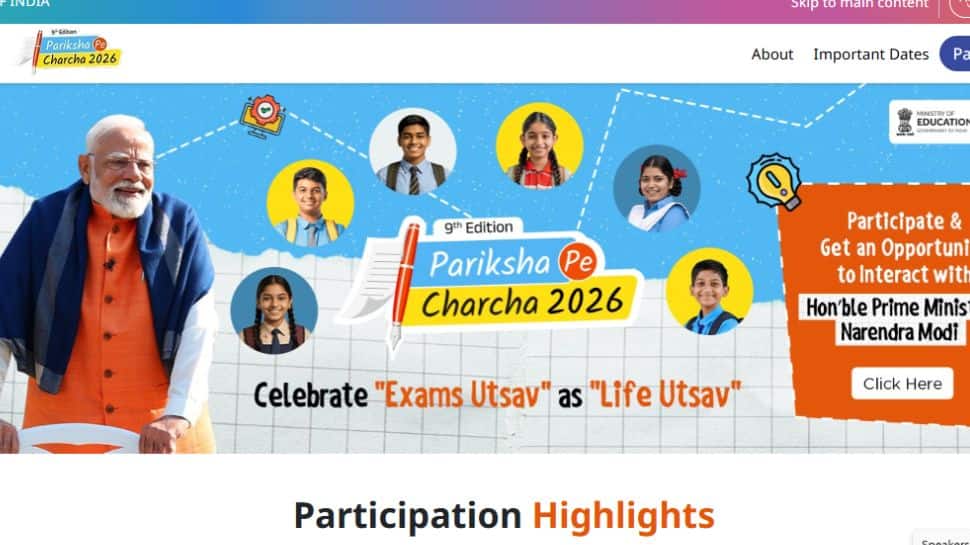 Pariksha Pe Charcha 2026: Registration Begins At innovateindia1.mygov ...