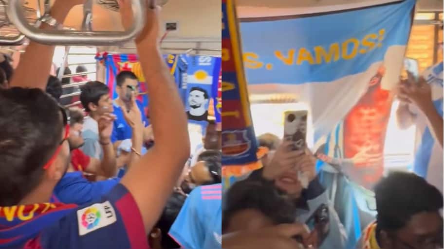 Messi In India: Fans Take Over Mumbai Local As GOAT Fever Runs Across ...