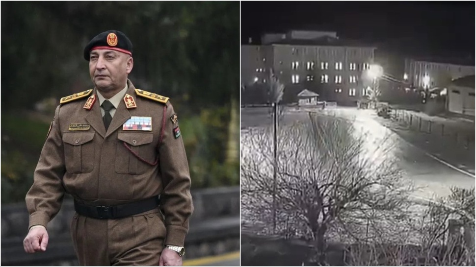 Caught On Camera: Chilling Moment Libyan Military Chief's Jet Explodes ...