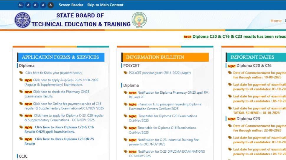 AP SBTET Result 2025 OUT At sbtet.ap.gov.in For Diploma And Pharmacy ...