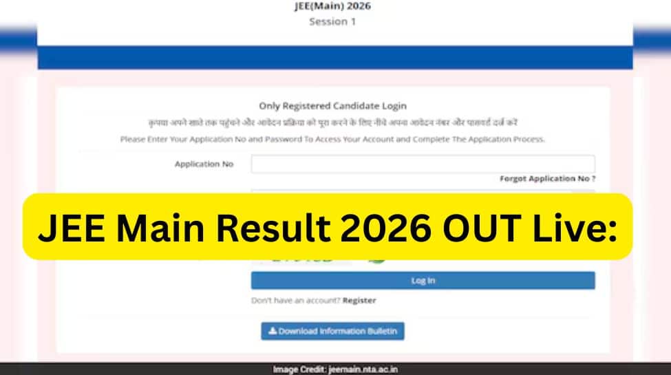 JEE Main Result 2026 OUT Live: NTA declares result at jeemain.nta.nic ...