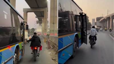 Delhi: Biker arrested for opening the doors of moving buses for reels ...
