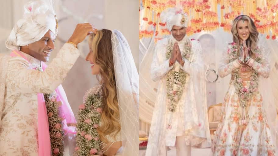 Shikhar Dhawan ties knot with girlfriend Sophie Shine in private ...