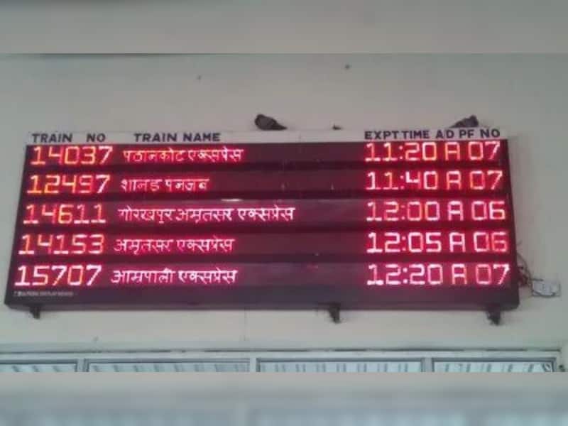 Yellow, red, or blue? What the colour of a railway station board is ...