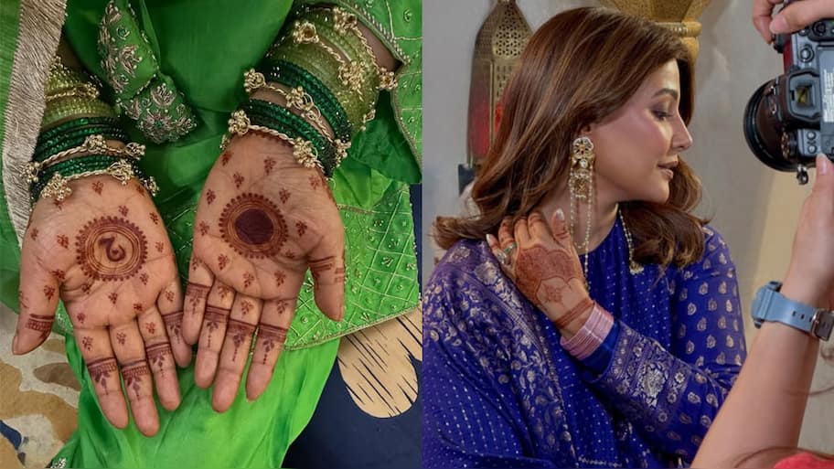 Eid 2026 Mehendi design: Hina Khan gets hubby Rocky Jaiswal’s name ...