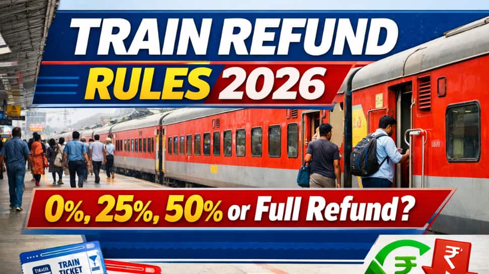 Indian Railways New Train Ticket Refund Rules 2026: Full, 25 per cent ...