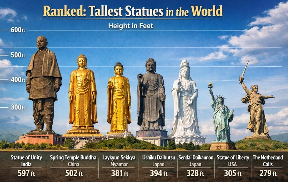 Ranked: Tallest statues in the world and their height in feet | News ...