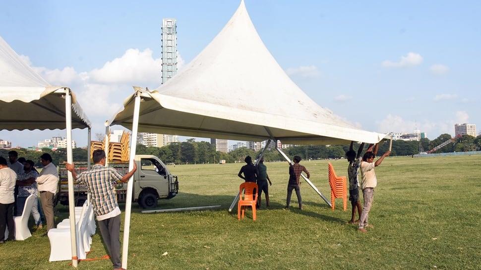 In Pics: Brigade Parade Ground gets ready for historic BJP govt oath ...