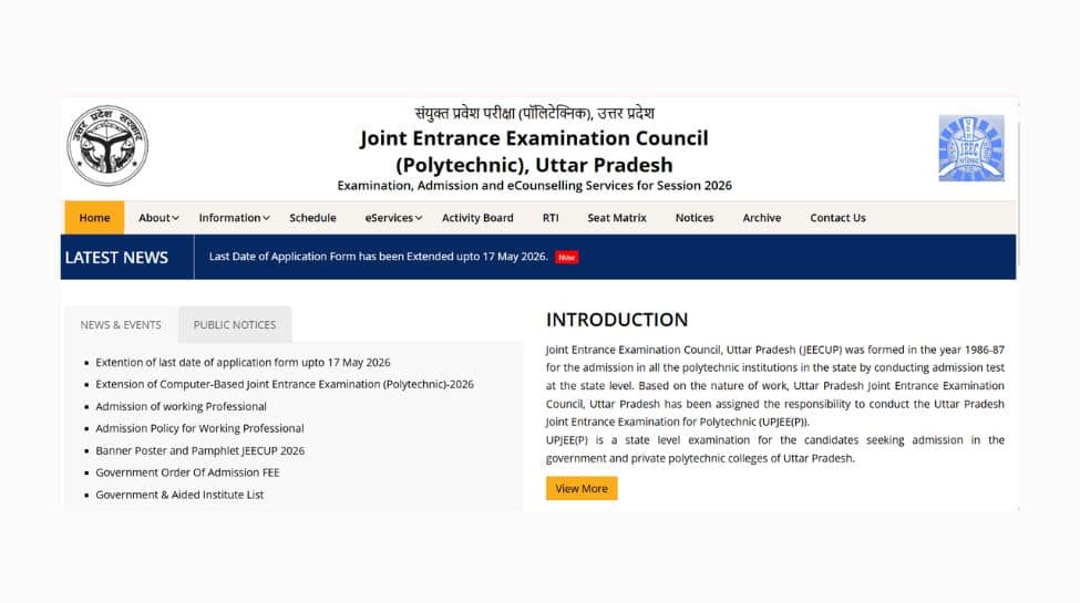 JEECUP 2026 registration deadline extended again; Check revised date at ...
