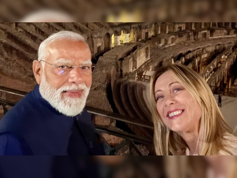 In Pics: PM Modi, Italian PM Meloni visit iconic Colosseum after dinner ...