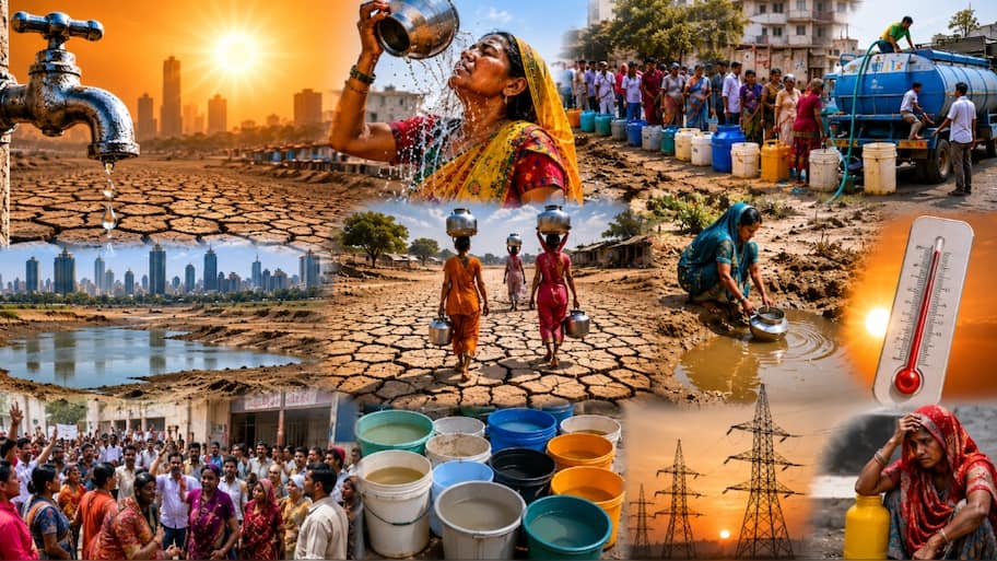 India water crisis: 10% cut in Mumbai, severe shortages in Delhi & UP ...