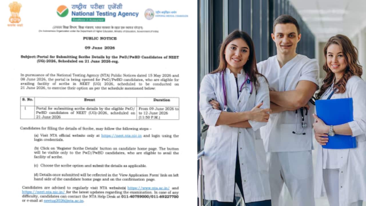 NEET UG 2026 Re-exam: NTA begins scribe registration; Admit card to be ...