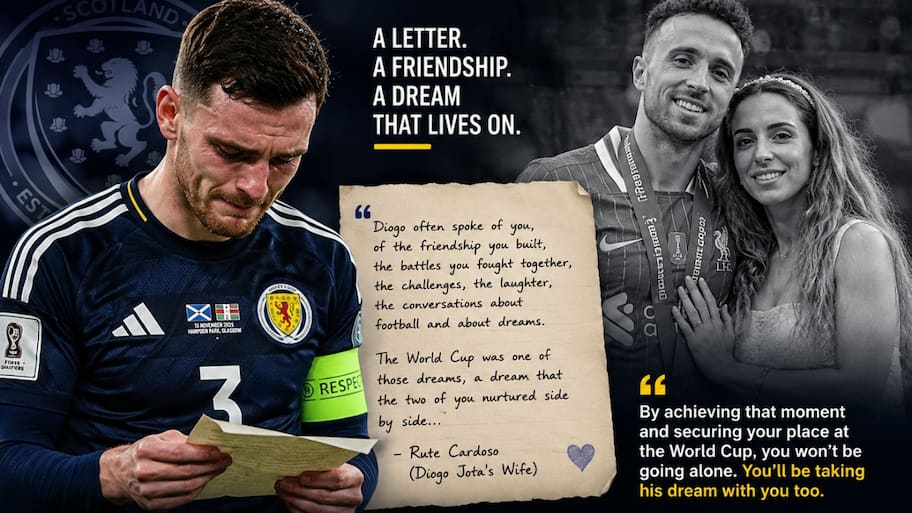 WATCH: Diogo Jota's widow writes emotional letter to Andy Robertson ...