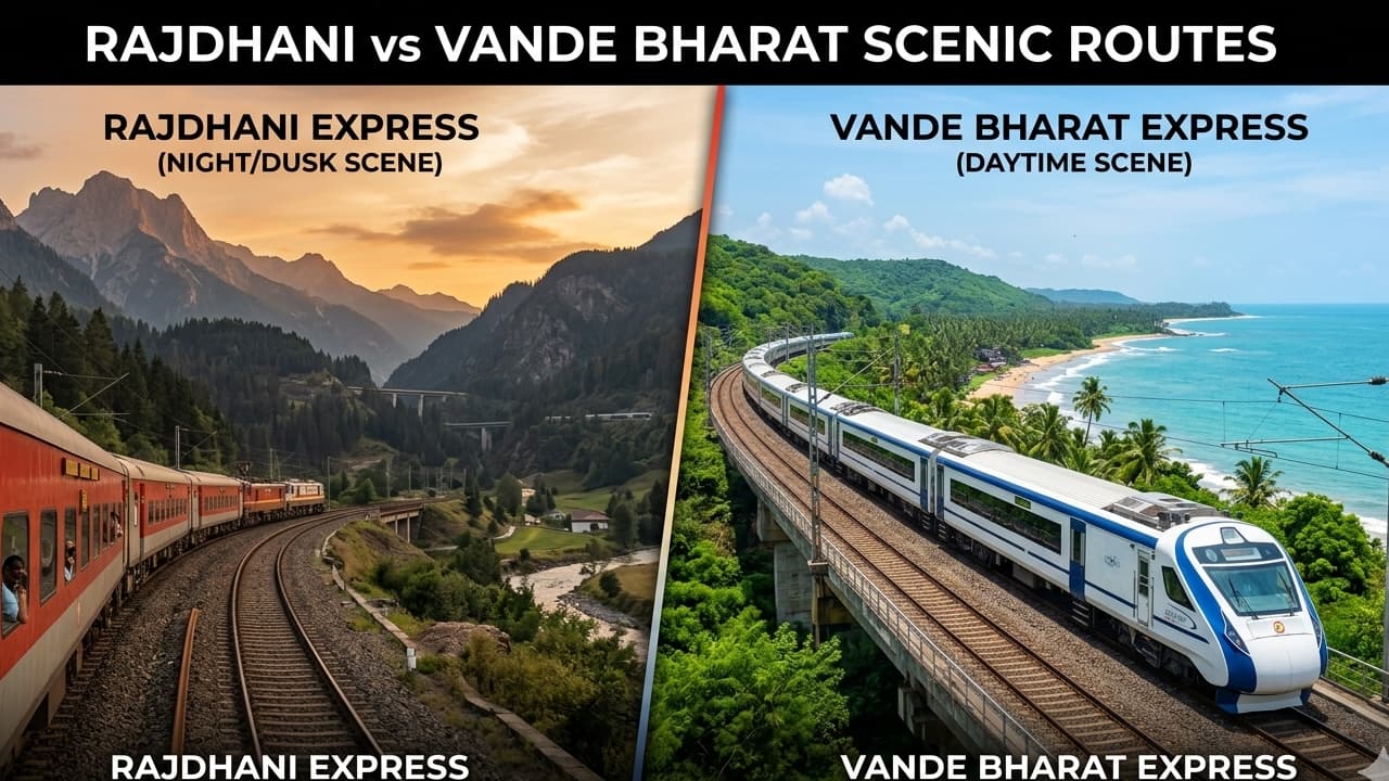 I asked Gemini to compare Rajdhani Express vs Vande Bharat scenic ...