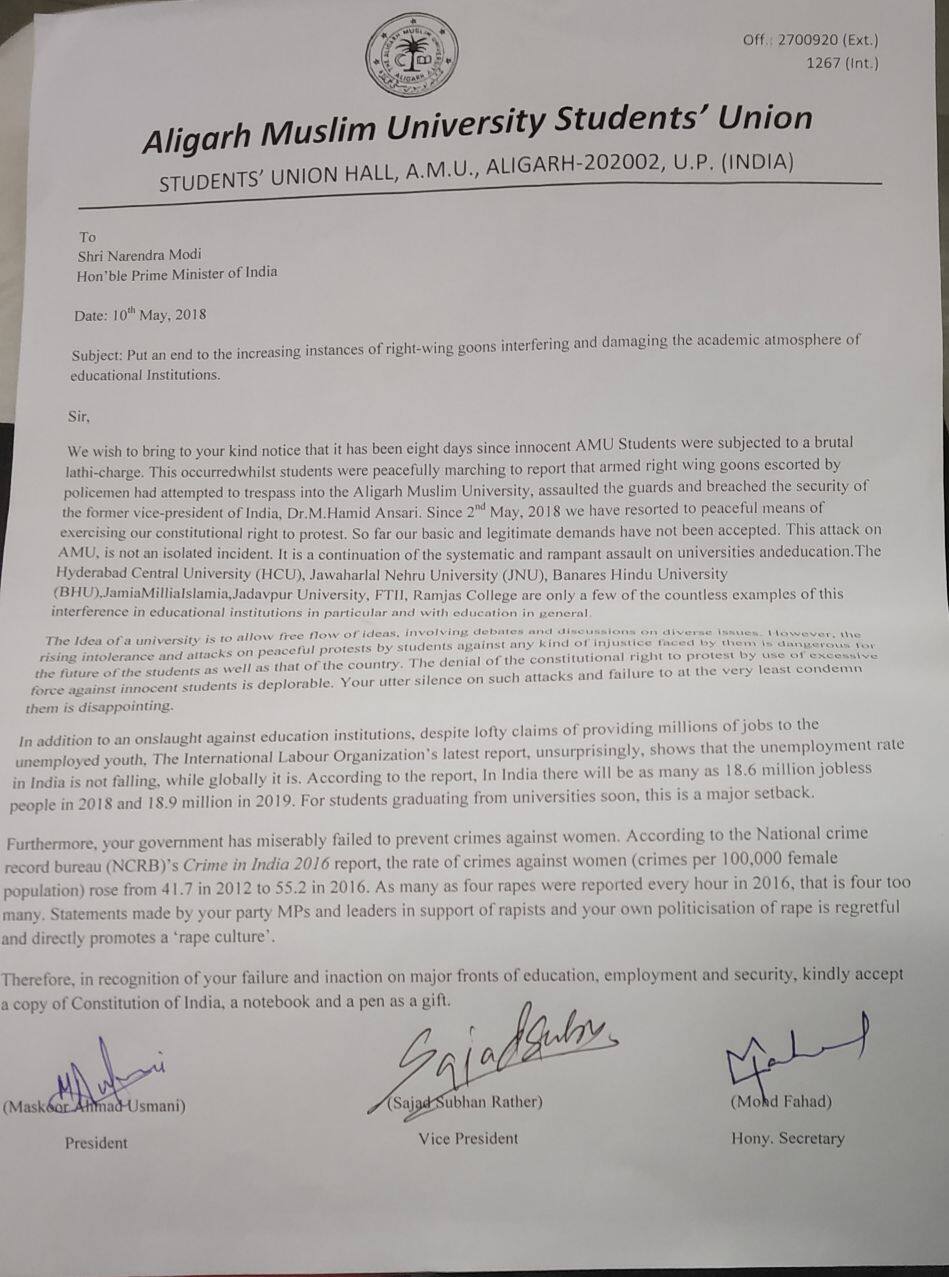Jinnah portrait row: AMU students write to PM Narendra Modi and CM Yogi ...