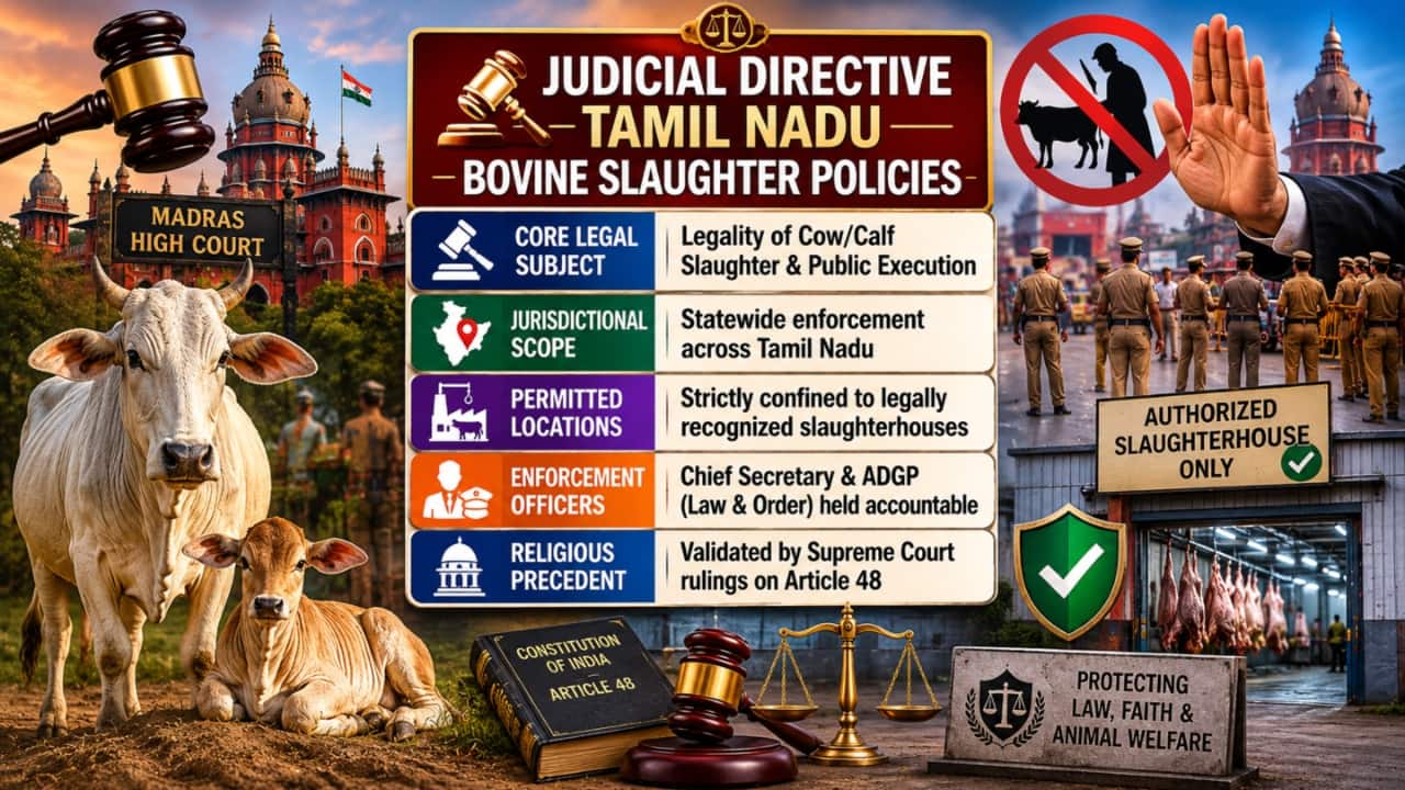 Why did the Madras High Court order a total ban on cow slaughter in ...