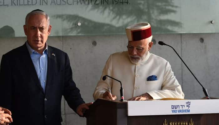 First day of PM Modi's three-day historic visit to Israel: In Pics ...