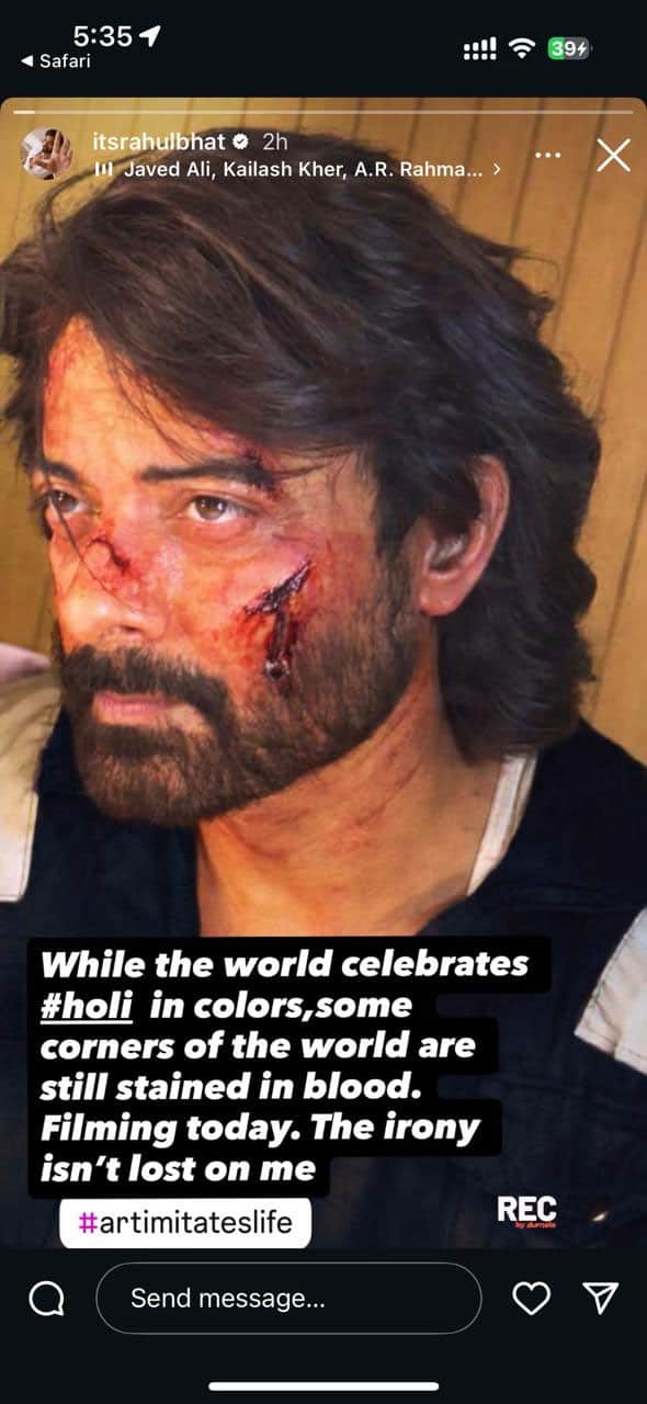 Kennedy actor Rahul Bhat begins shoot for his next on Holi, teases new ...