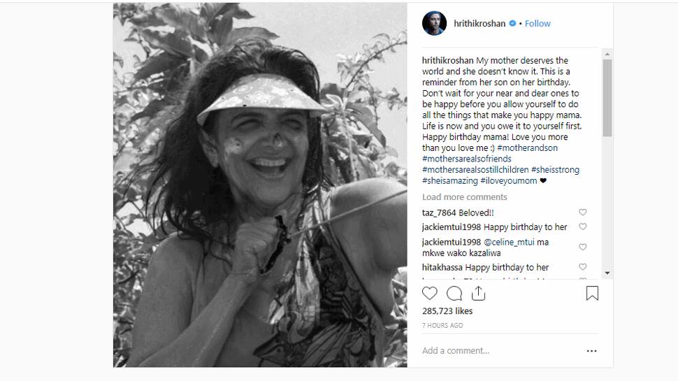 Hrithik Roshan shares throwback picture of mother Pinky Roshan, pens ...