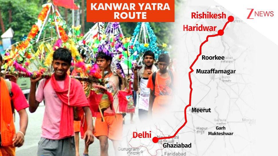 Kanwar Yatra EXPLAINED: Mapping 210-km Delhi-Haridwar Route, 60 Million ...